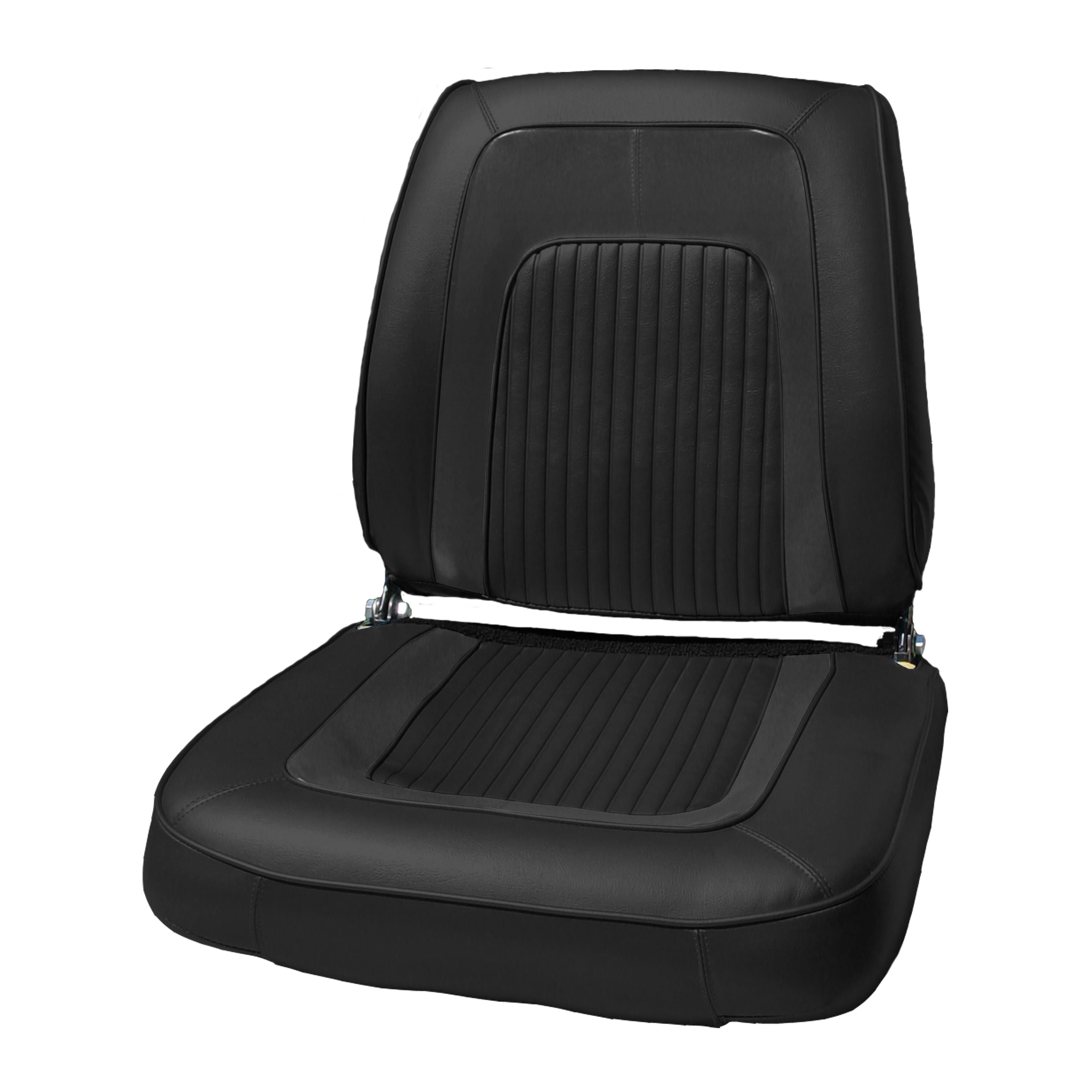 65 Coronet 500 Bucket Seat Uph - Black/Black Carpet - Legendary Auto ...