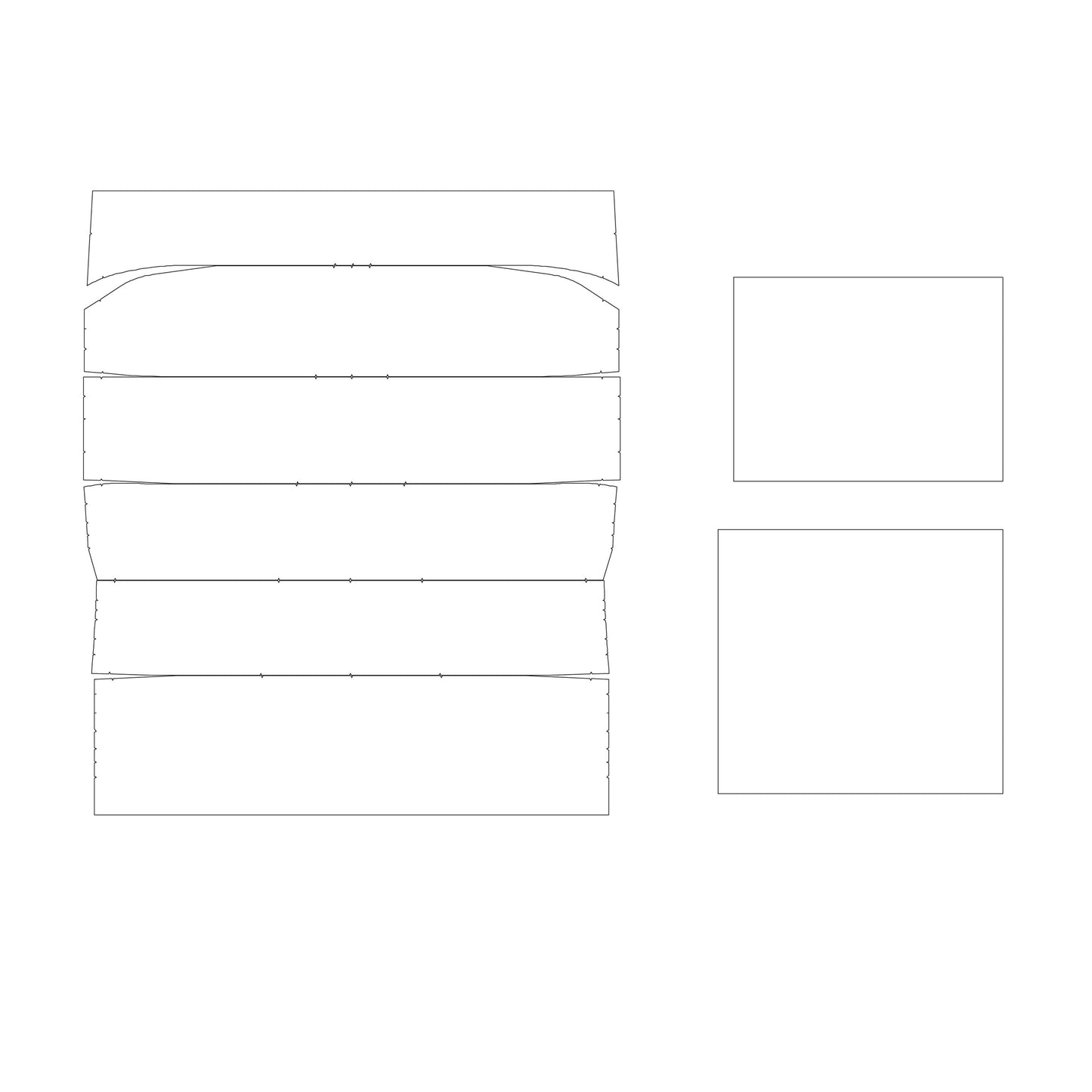 1964-1965 GTO/Lemans Hardtop Headliner (Recessed Star) - Aqua ...