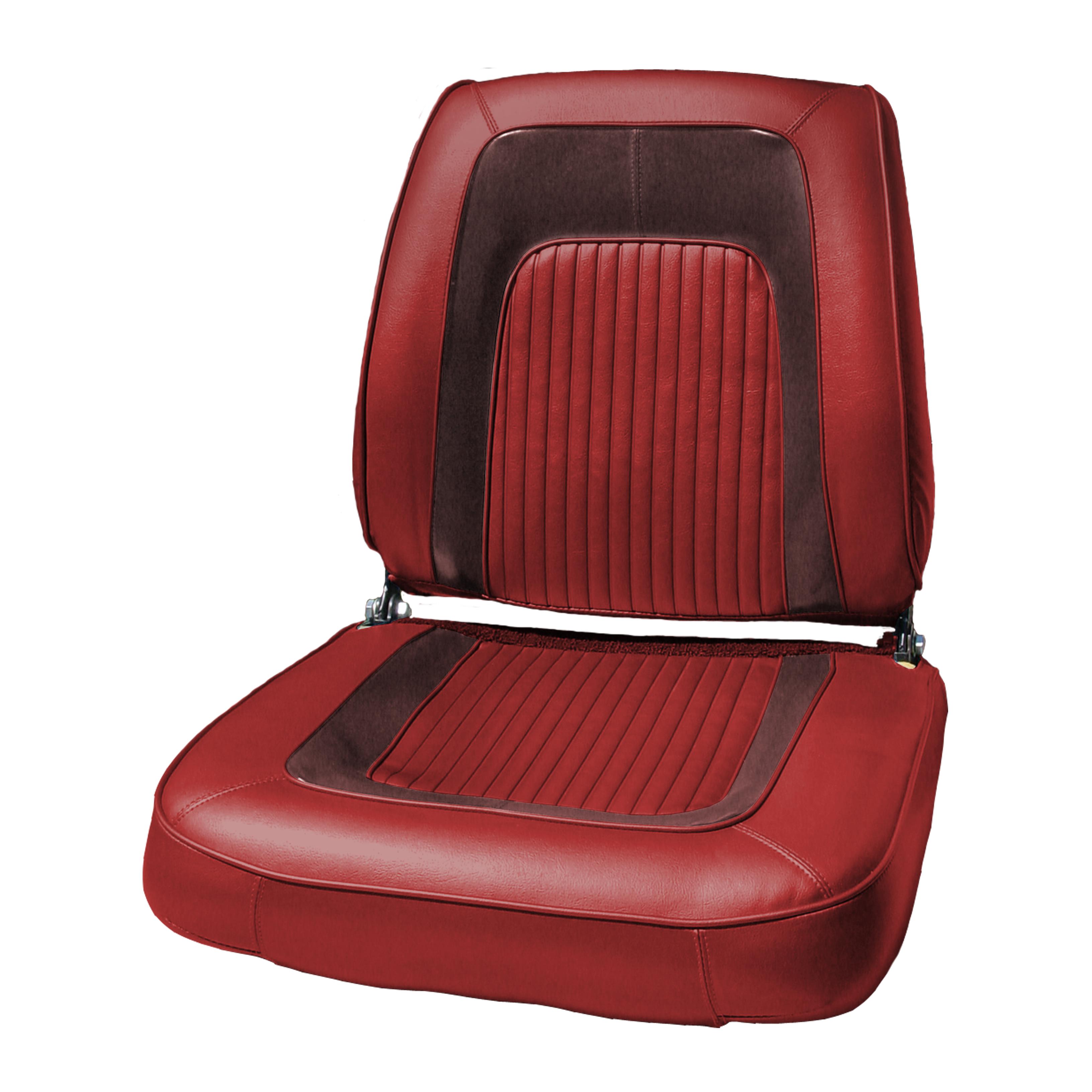 65 Coronet 500 Bucket Seat Uph - Met Red/Srm Dark Maroon - Legendary ...